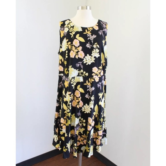 LOFT | Dresses | Nwt Loft Plus Golden Floral Print Dress | Poshmark